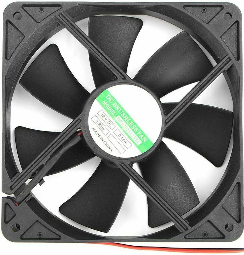 12V 120mm Quiet PC Computer Case Cooling Fan w/ 3-Pin Connector 12-Volt ...