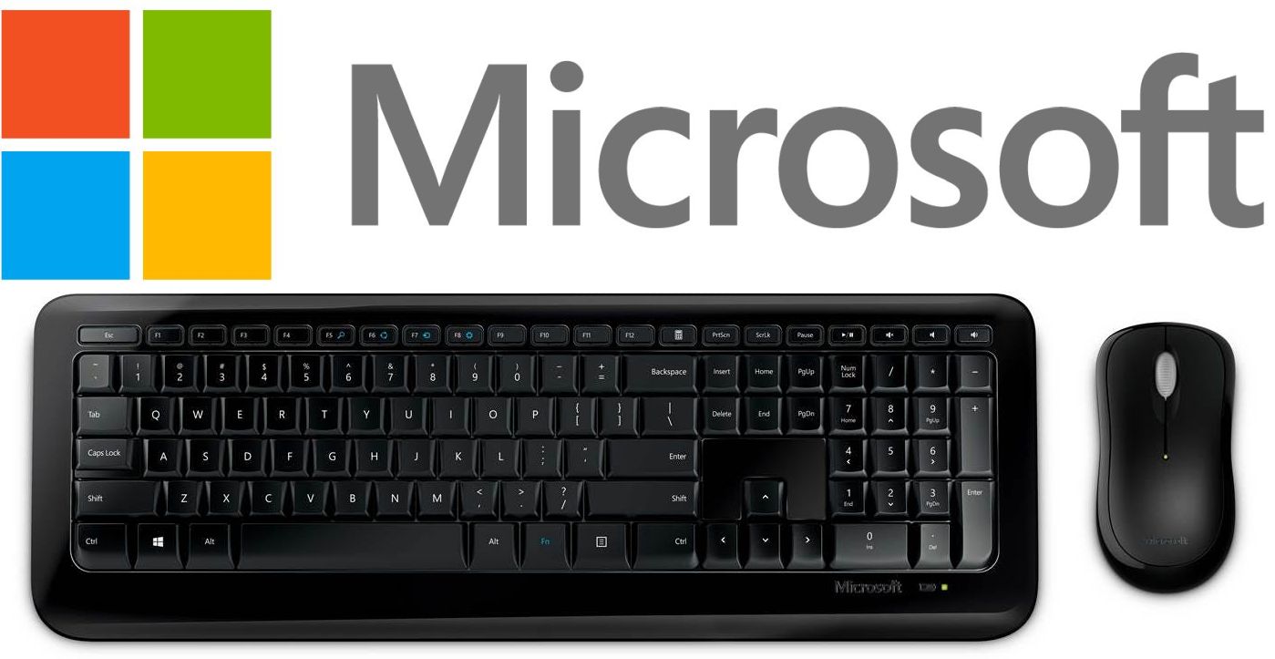 MICROSOFT Wireless Keyboard and Mouse 850 Desktop Combo Bundle USB PC ...